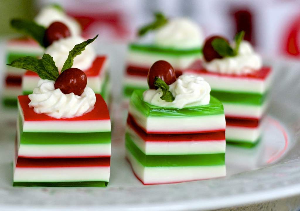gelatina tricolor con frutas para hacer rapidamente